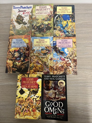 TERRY PRATCHETT DISCWORLD PAPERBACK BOOKS BUNDLE OF 8 ALL DIFFERENT ...