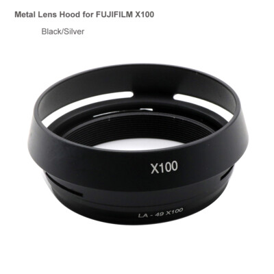 Metal LH-X100 49mm Vented Lens Hood Screw Adapter Ring for FUJIFILM ...
