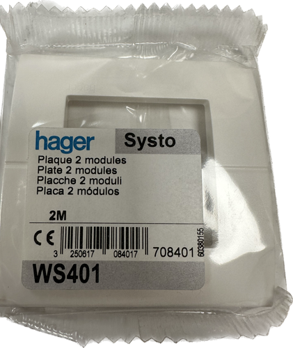 SYSTO HAGER WS401 2 Module Plate 2M 708401 | eBay UK