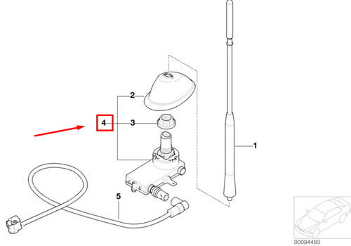 NEW OEM MINI COOPER R50,S R53 ROOF ANTENNA BASE 65206920279 GENUINE NO ...