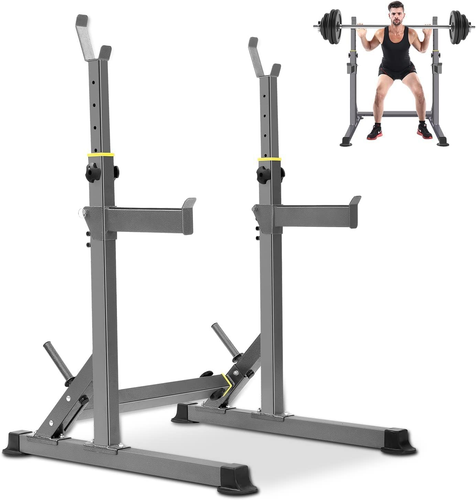 Adjustable Squat Rack,Multi-Function Barbell Rack for Weight Lifting ...