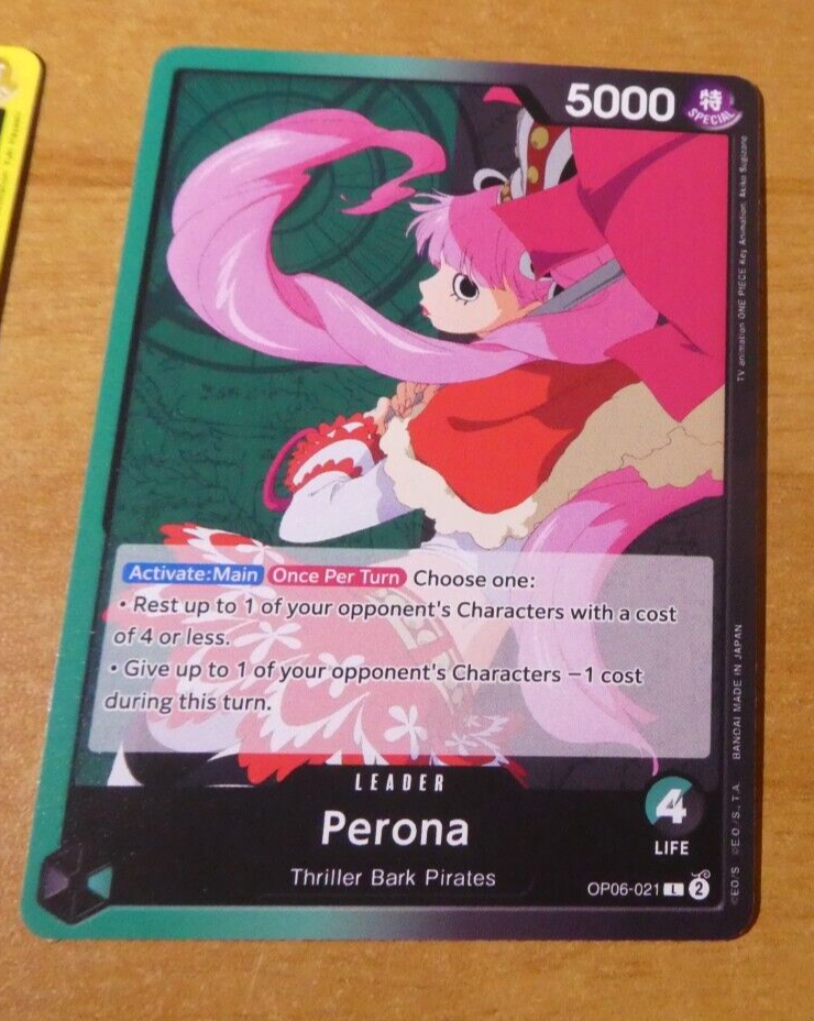 ONE PIECE WINGS OF CAPTAIN ENGLISH CARD GAME CARTE PERONA OP06-021 ...