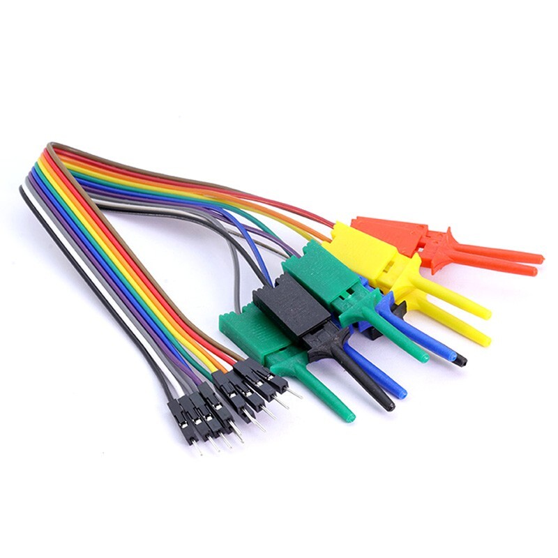10 Pin Logic Analyzer Probe with Flexible 25cm Cable and Spring Loaded ...