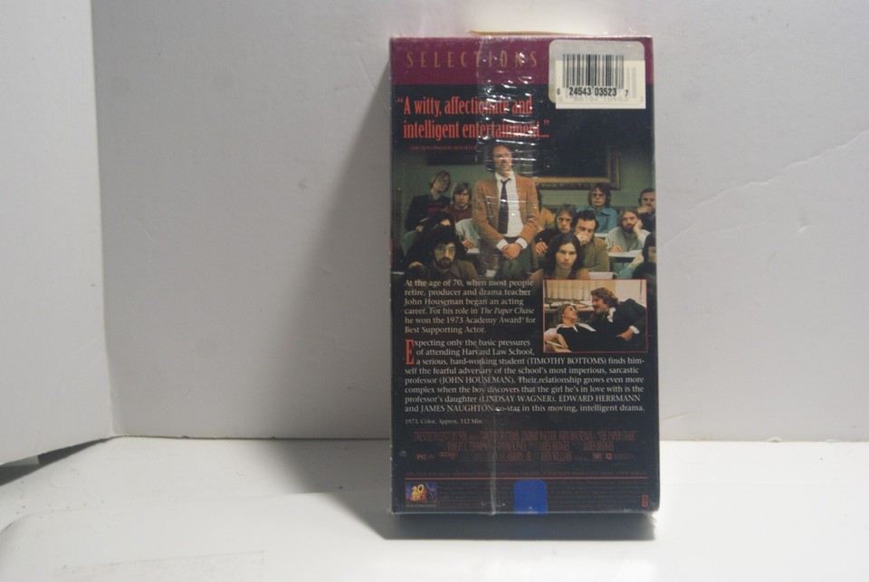 The Paper Chase VHS Sealed Watermarks 1973, 1998 - Fox Selections NEW ...