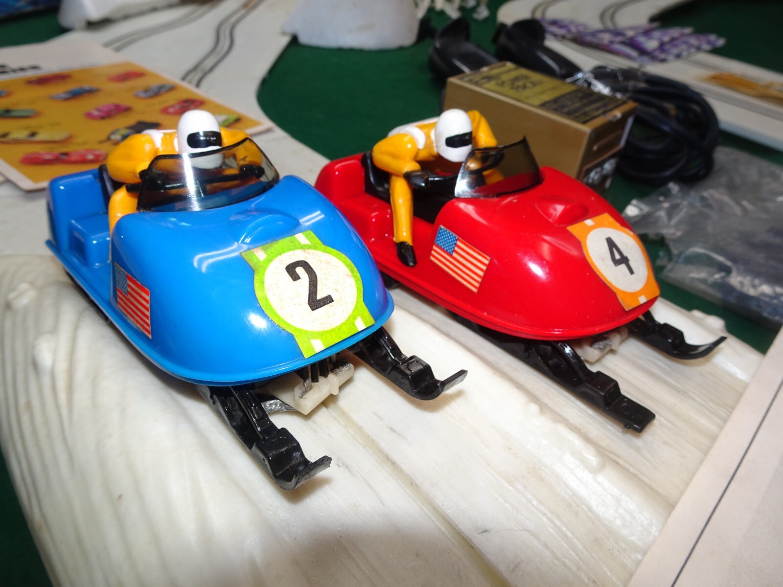 Used Vintage Eldon 1/32 Scale 60's Slot Car Snowmobile race set | eBay