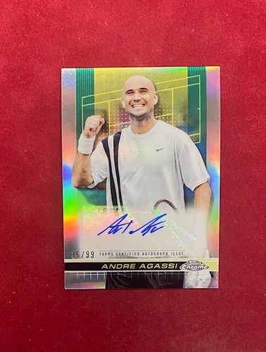 2024 Topps Chrome TENNIS Andre Agassi AUTOGRAPH AUTO REFRACTOR SP Card ...