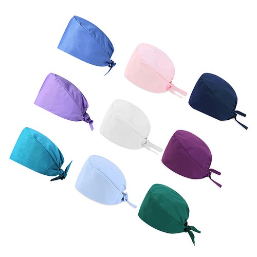 Surgical Head Cover Scrub Cap Medical Doctor Nurse Cotton Adjustable ...