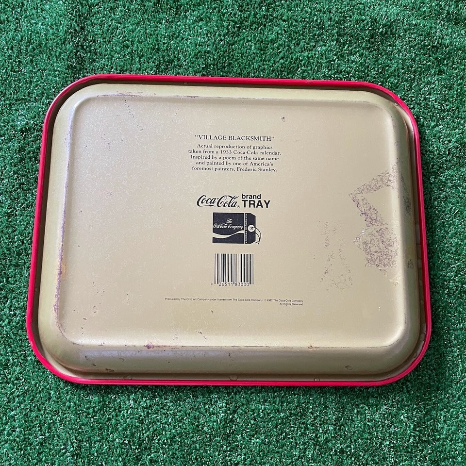 Vintage 1987 Original Coca Cola Frederic Stanley Scene Rare Metal ...