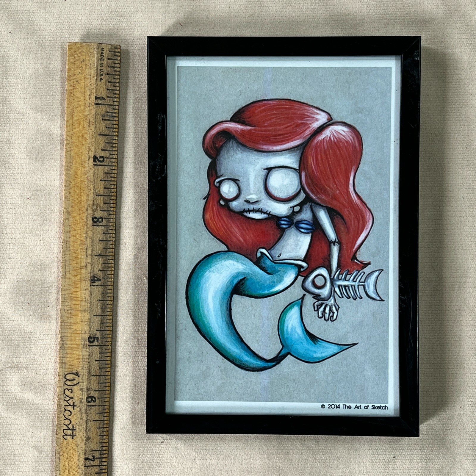 Art Of Sketch ZOMBIE MERMAID Framed Art Print - 2014 | eBay