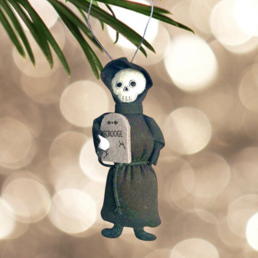 Reaper Skeleton Scrooge Fabric Ornament Scary Dead Halloween Nightmare ...