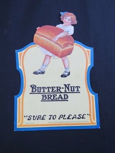 BUTTERNUT BREAD SIGN CARDBOARD ADVERTISING 1940's | eBay