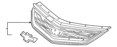 Genuine GM Front Upper Grille 23289638 | eBay