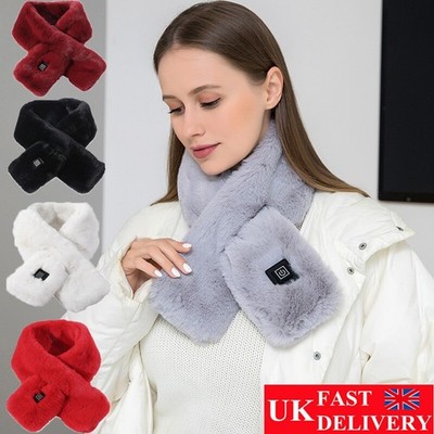 Smart Heated Scarf with 3 Heating Levels and USB Rechargeable Warm ...