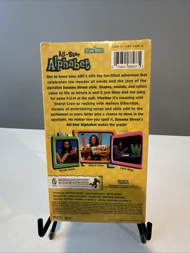 VTG VHS Sesame Street All Star Alphabet Dixie Chicks Sheryl Crow ...