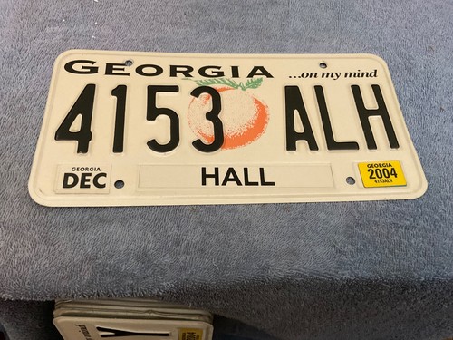 Georgia License Plate 4153 ALH 2004 Hall County | eBay