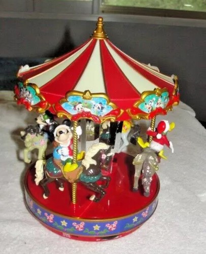 2014 MR CHRISTMAS DISNEY CAROUSEL MERRY GO ROUND MUSICAL MICKEY MOUSE ...