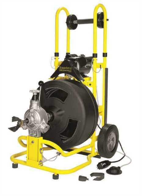 Speedway by Cobra Sewer Drain Machine 100 FT 3/4 Cable 4 PC Cutter Set ...
