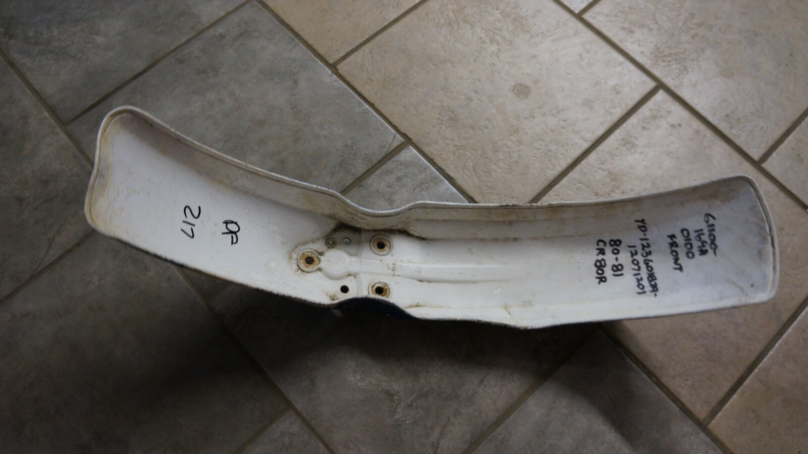 1980 CR80R 83-89 HONDA XR100 XR 100 A OEM FRONT FENDER MUD GUARD DF217 ...