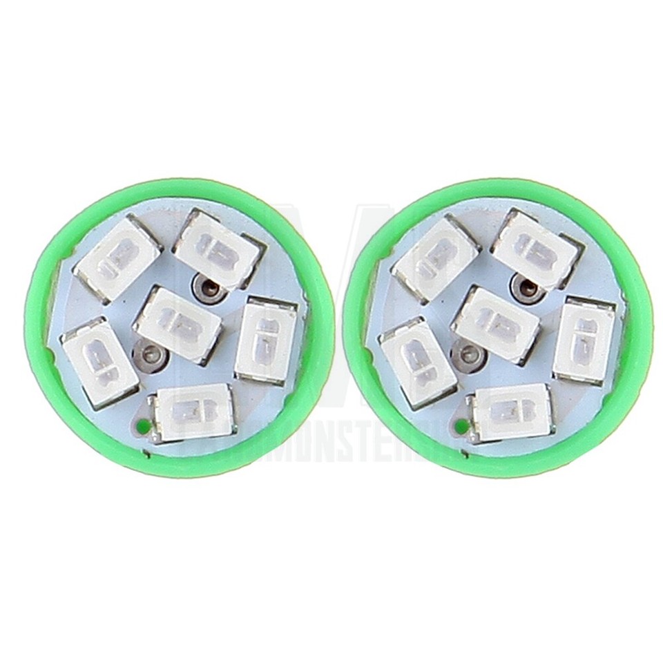 6Pcs Green T10 194 LED Bulbs Instrument Gauge Cluster Dash Light W ...
