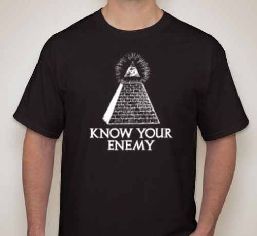 KNOW YOUR ENEMY Illuminati Eye Pyramid Killuminati T shirt 100% cotton ...