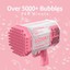 88Hole Magic Rocket Launcher Pink Bubble Gun Bubble Bazooka Bubble ...