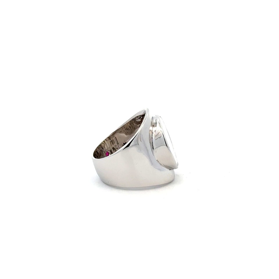 ELLE Sterling Silver White Mother of Pearl Ring | eBay