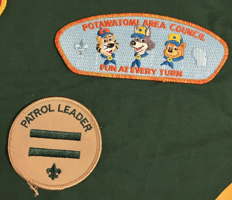 Lot BSA Boy Scouts scarf and 7 patches: shoulder, patrol | eBay