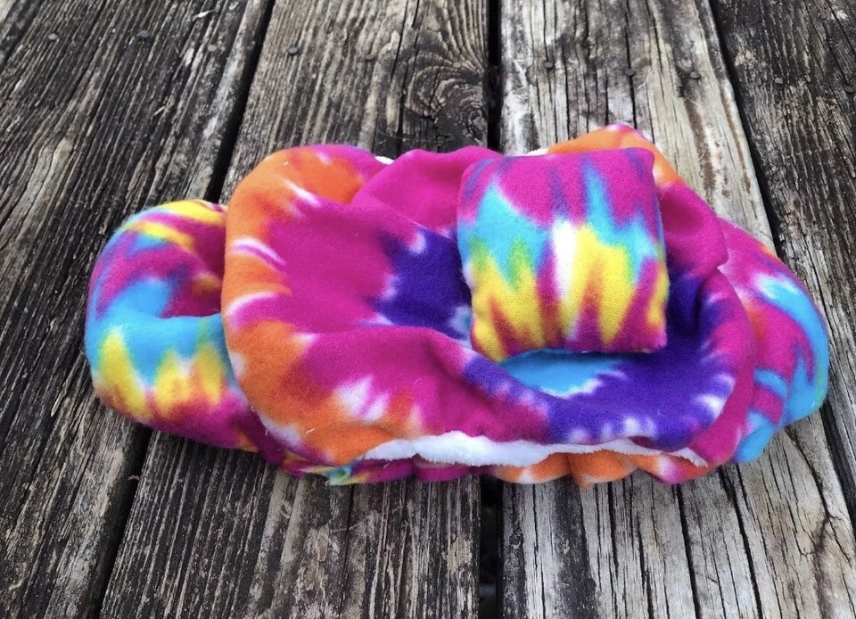 TYE DYE PRINT LARGE ATTACHABLE RESTING BED SET SOFT COVER 4 BEARDED ...