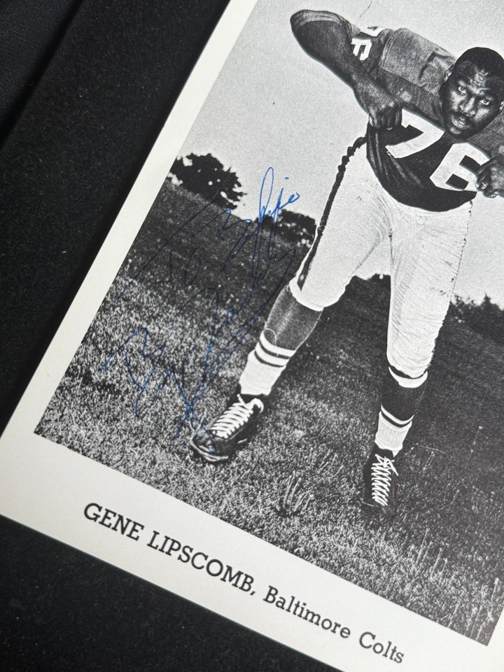 Gene Big Daddy Lipscomb signed 5x7 Photo JSA LOA Rare Football Auto ...
