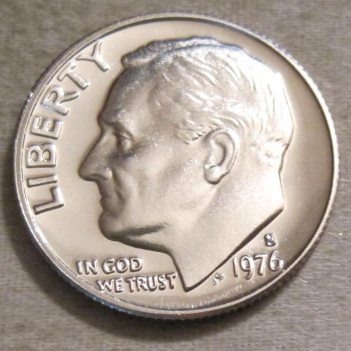SELLING AS SHOWN - 1976 S PROOF ROOSEVELT DIME *** NICKEL CLAD COPPER ...