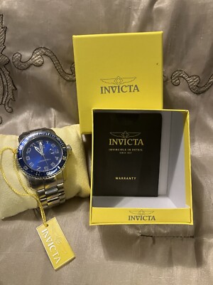 Invicta II Blue Dial Men's Chronograph Watch 6621 Face Has Scratches ...