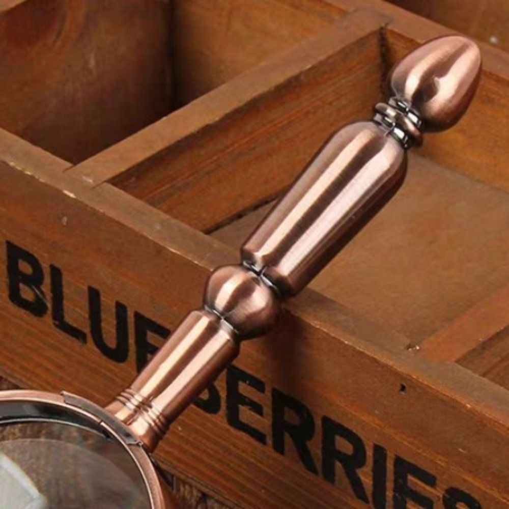 Handheld All-Metal Magnifier Magnifying Glass High Magnification Power ...