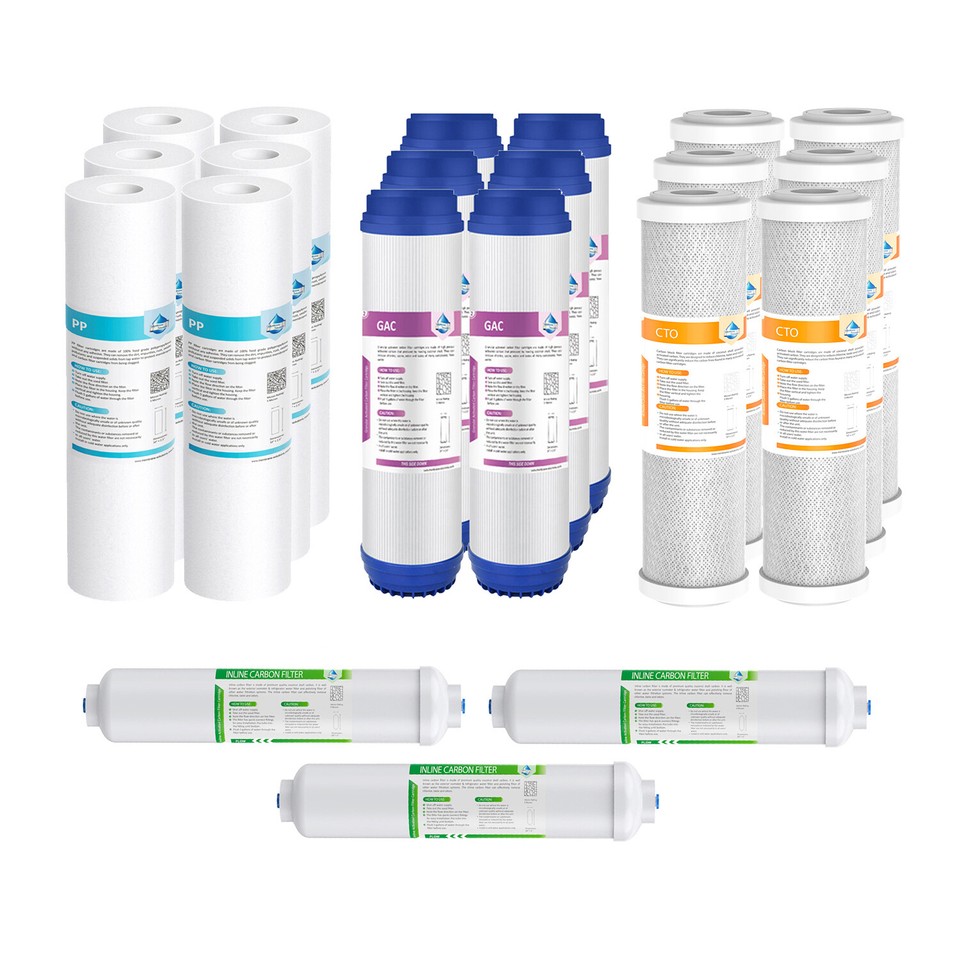 5 Stage Reverse Osmosis System RO Water Filter Sediment Carbon Block ...