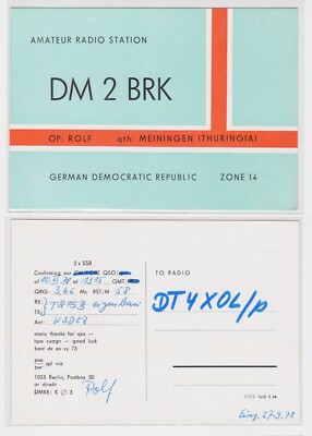 23636 QSL Karte Amateur Funker DDR Meiningen Thüringen 1978 | eBay.de
