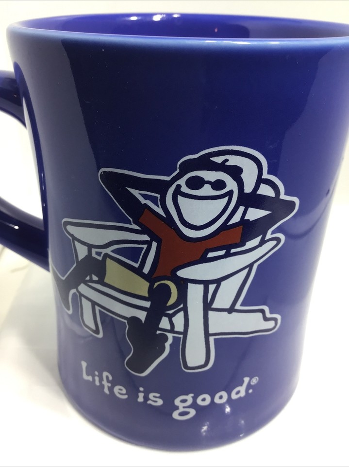 LIFE IS GOOD COFFEE MUG. LIFE IS GOOD RELAXING MUG. Art Deco Mug. B232 ...