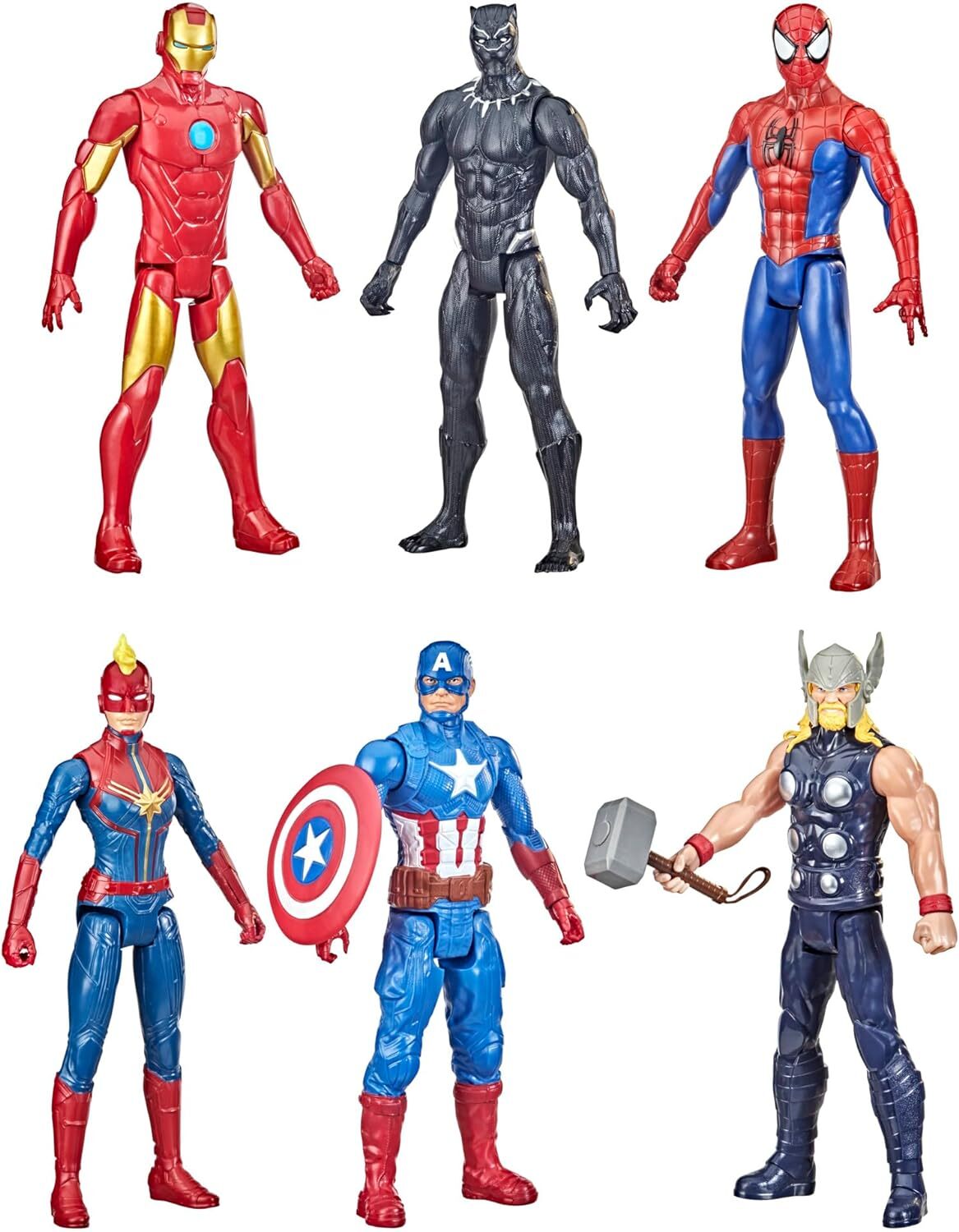 Superhero Action Figure Set, 6 Figures, 12-Inch Toys, Inspired by ...