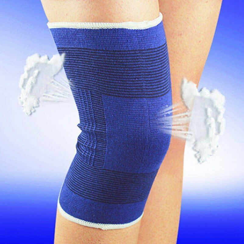 Pad arthritis knee elastic wrap sleeve blue brace strap bandage ...