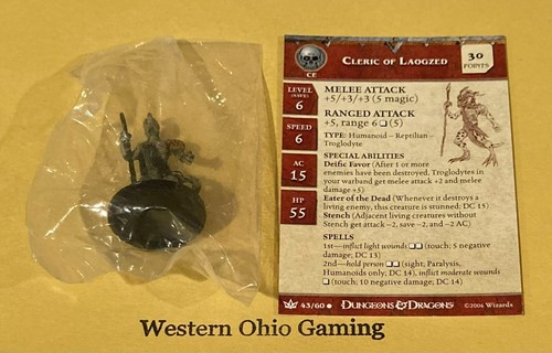 D&D Miniatures Cleric of Laogzed #43/60 NEW NIB War of the Dragon Queen ...