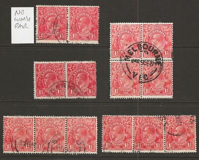 KGV GROUP of 11/2d REDS MIXED WMKS IN PAIRS SOME MIXED CONDITION | eBay ...