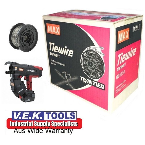 MAX CORDLESS TWIN TIE WIRE GUN BOX OF 30 WIRE ROLLS FOR RB441T,RB441TE ...