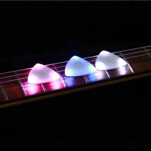 New Guitar Bass Ukulele LED Pick Luminous Plectrum Non-slip Guitar Accs ...