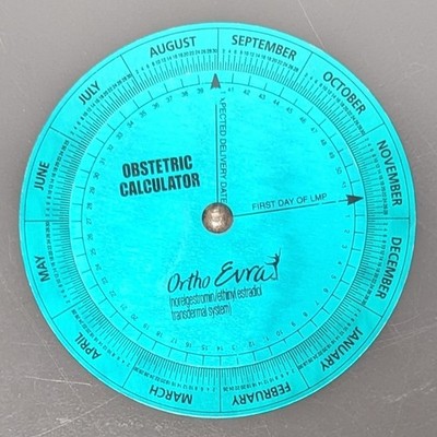 Drug Rep Promo Ortho Evra Pregnancy Calculator Birth Date Calendar | eBay