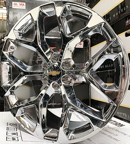 4 NEW Snowflakes 22" Chrome Wheels Rims Chevy Tahoe Avalanche Suburban ...