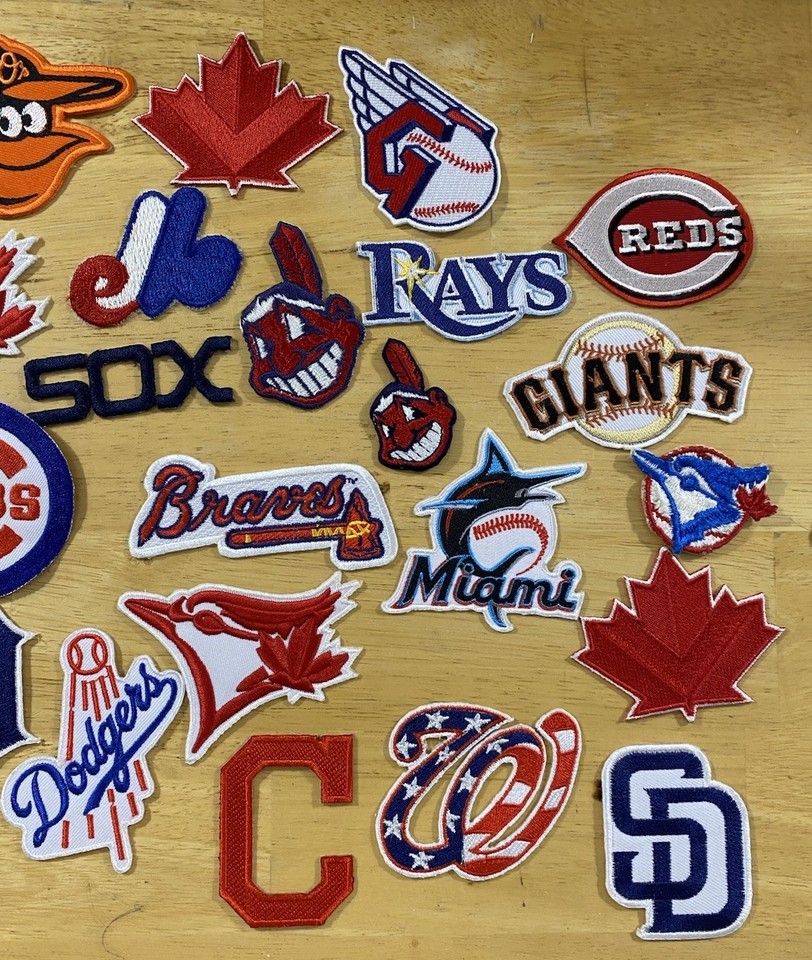 MLB Major League Baseball Team Logos Mascots Souvenir Iron-on Patches ...