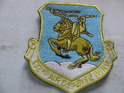 USAF AIR FORCE 132ND AIR DEFENSE WING Military Patch 3.75” Sew On Rare ...
