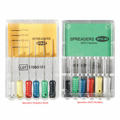 Dental Spreaders 25mm #15-40 Stainless Steel/NITI Files Endo Root Canal ...