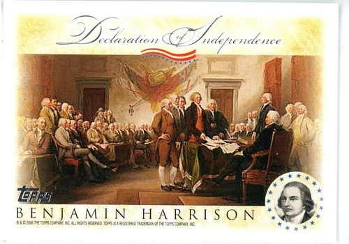 2006 Topps - Declaration of Independence Benjamin Harrison for sale ...