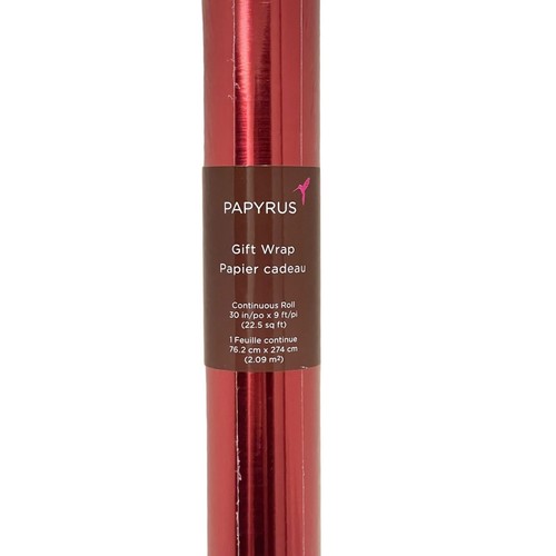 Papyrus Holiday Gift Wrap Red Metallic Paper 30 in X 9 ft | eBay