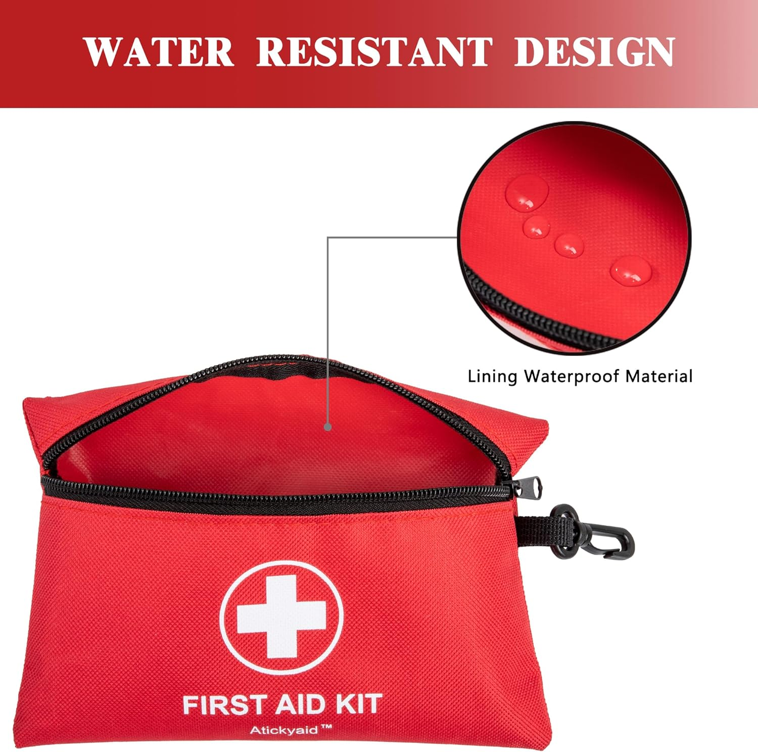 Mini First Aid Kit - 140 Piece Small First Aid Medical Kit for Car ...
