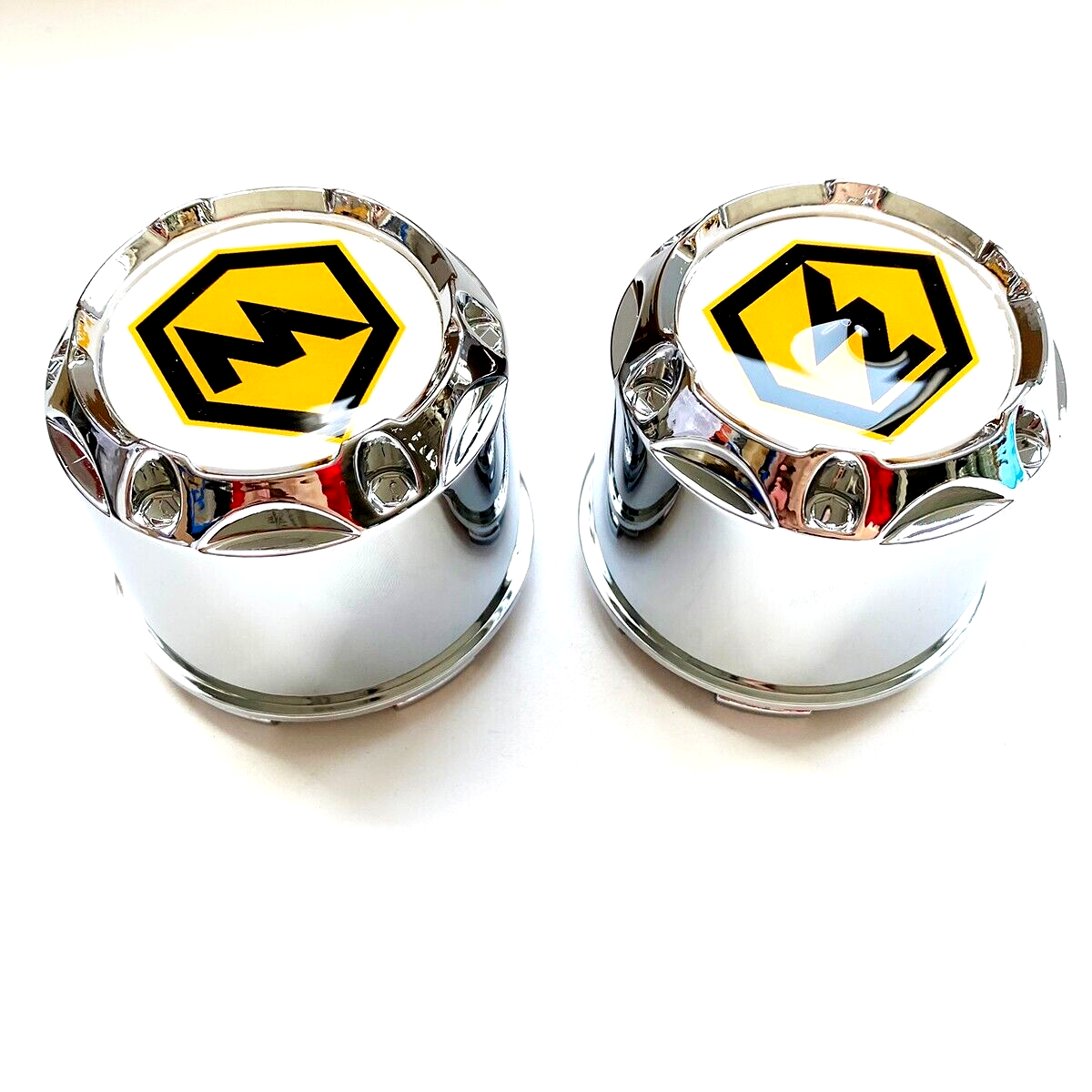 2PCS OEM Hub Cap Flat Wheel Cover Chrome ATV UTV 400cc 500cc 700cc ...